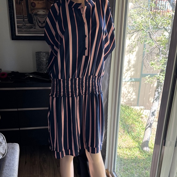 Charlene Henry | Dresses | Charlene Henry Dress Xl Navy Blue And Orange ...